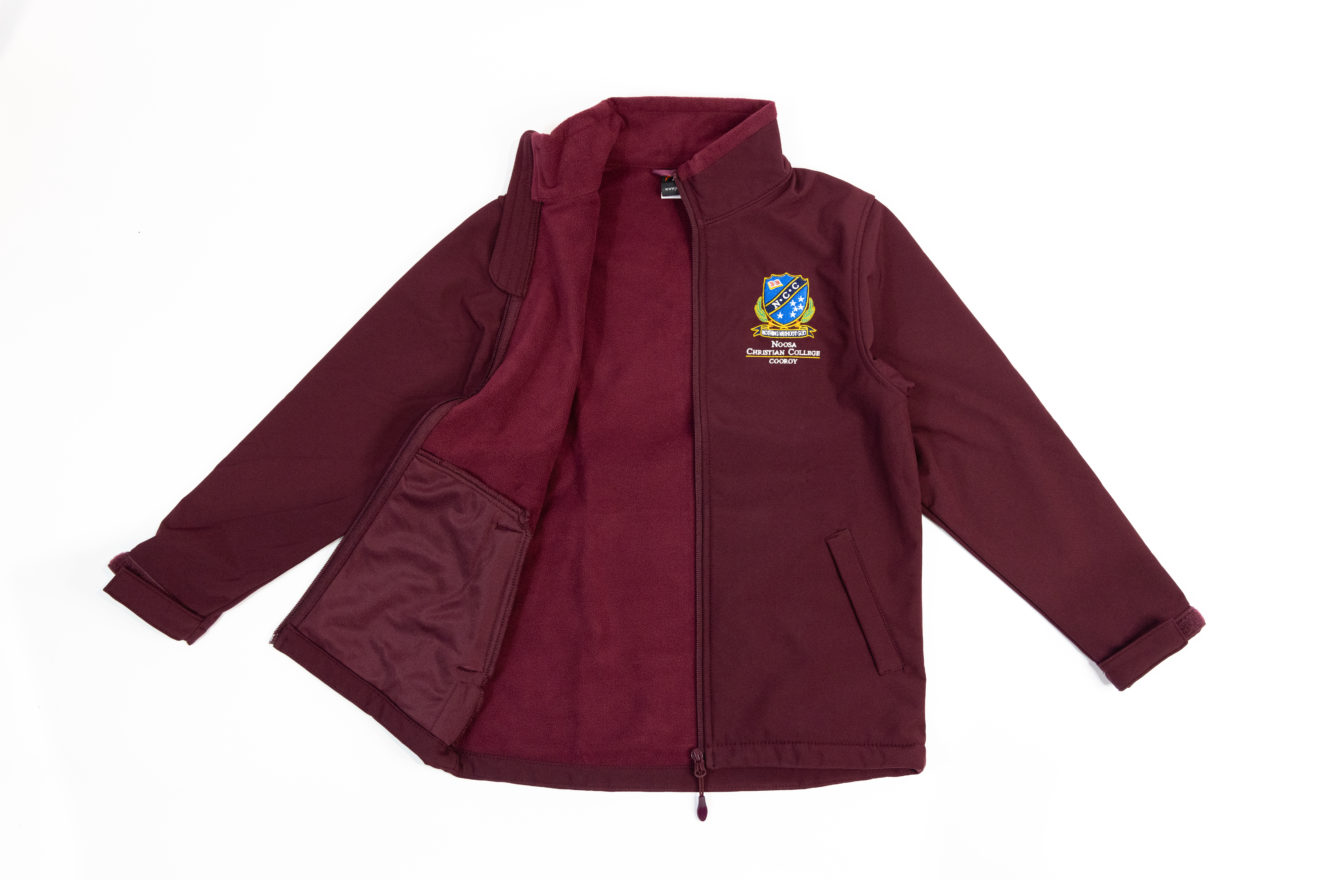 Maroon Winter Light Fleece Jacket - Noosa Christian College